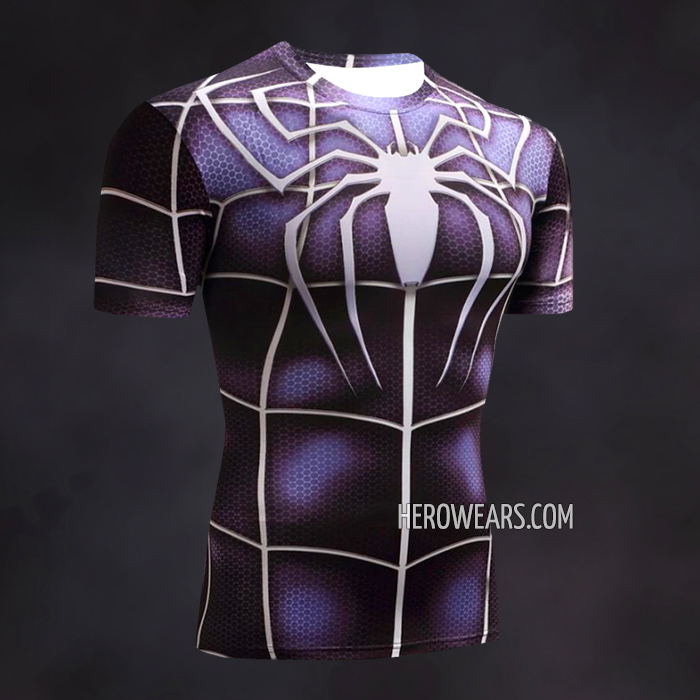 Spider Man Violet Kid's Sports Shirt - HeroWears.com